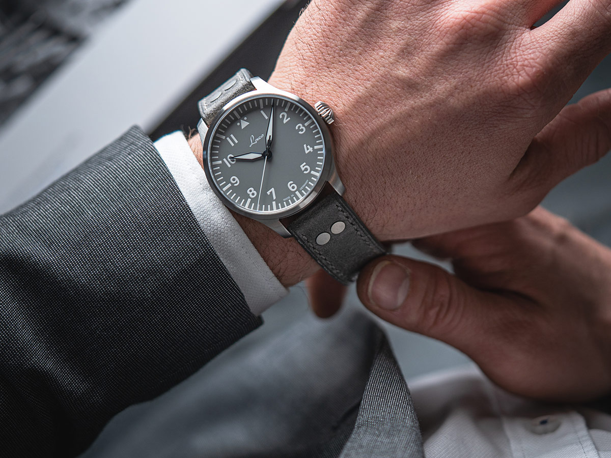 Pilot Watches BASIC by Laco Watches | Model Augsburg Grau 42