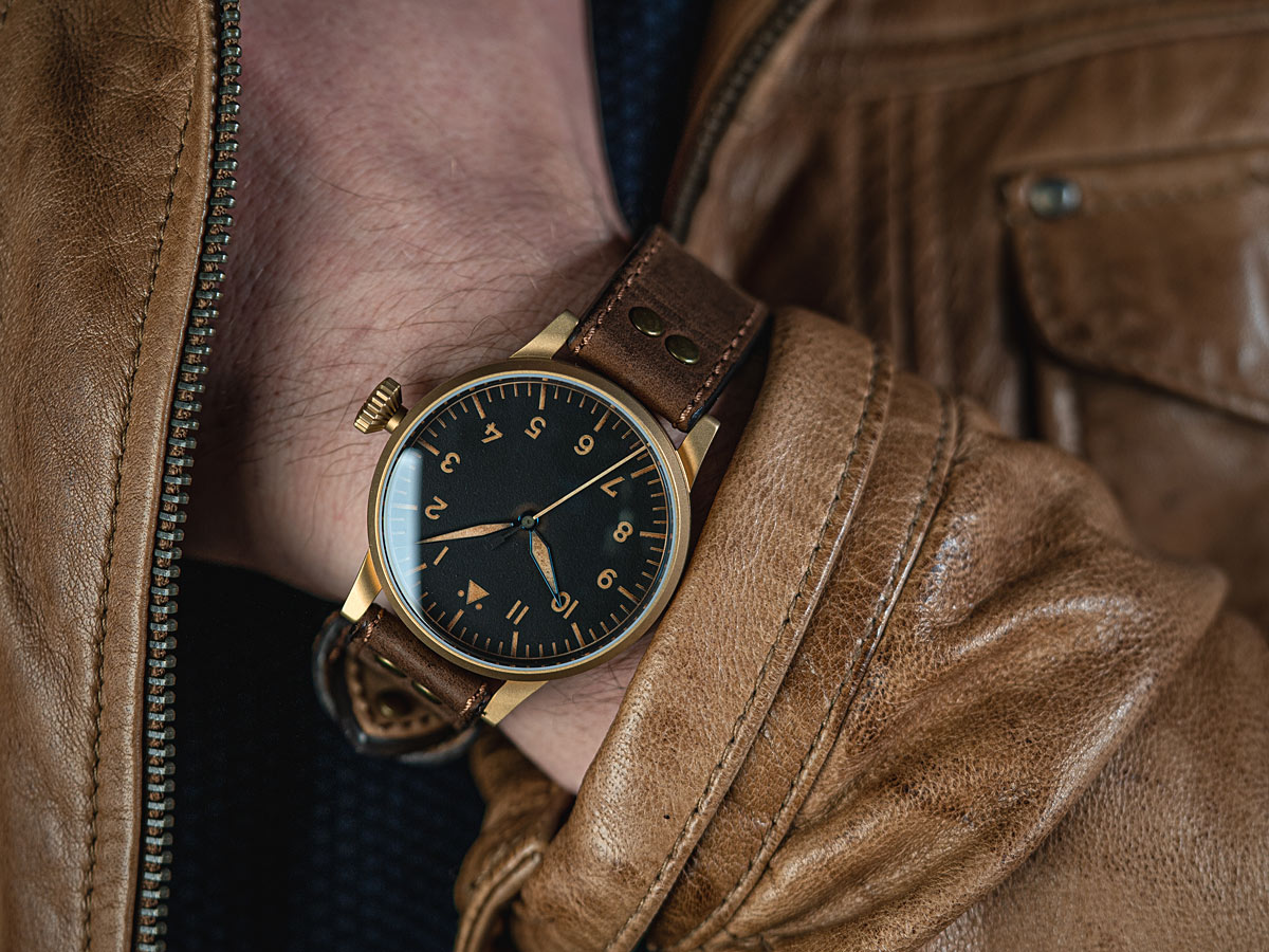 Fliegeruhr ORIGINAL von Laco Uhren | Modell Münster Bronze